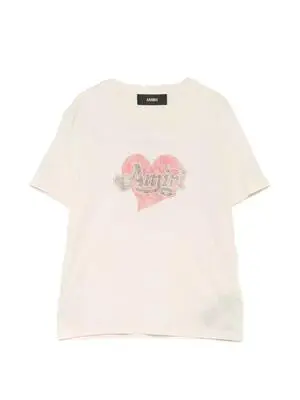 Amiri Heart Logo T-shirt - Neutrals