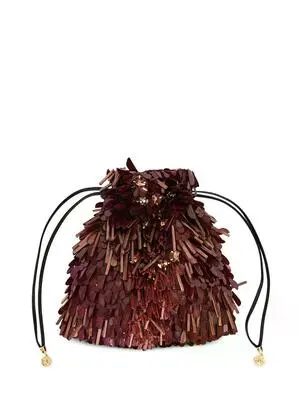 La DoubleJ Dustbag Pochette Embroidered - Brown