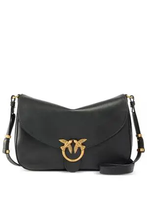 Pinko Medium Leather Bag With Love Birds Diamond Cut Buckle