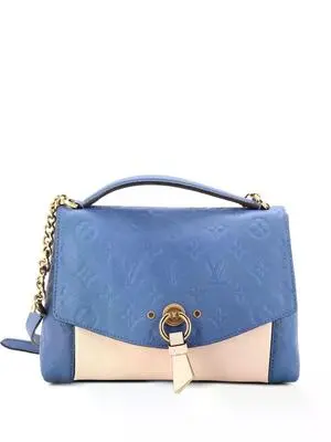 LOUIS VUITTON Blanche Monogram Empreinte Leather Bb Shoulder Bag - Blue