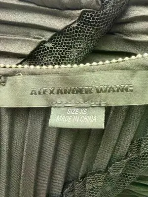 ALEXANDER WANG Pleated Long-sleeve Maxi Dress