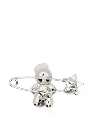 YVMIN Crystal-embellished Crochet Brooch - Silver