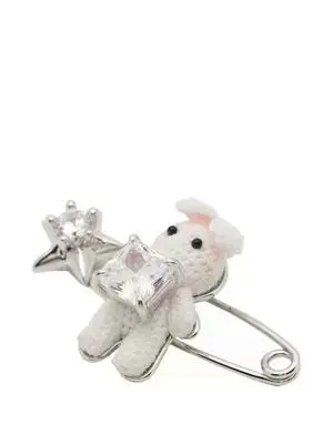 YVMIN Crystal Embellished Crochet Brooch