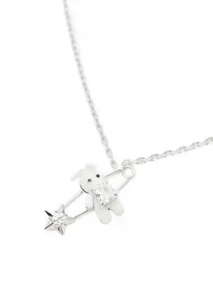 YVMIN Safety-pin Rabbit-pendant Necklace