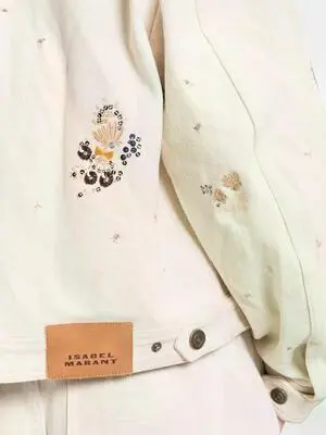 Isabel Marant Étoile Embellished Contrast-collar Cotton Jacket