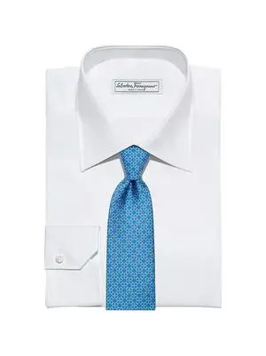 FERRAGAMO Print Tie Blue