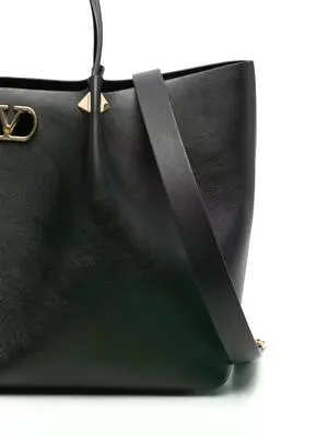 Valentino Garavani Vlogo Signature Stud-embellished Tote Bag