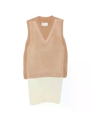 MAISON MARGIELA Trompe L'oeil Layered Sweater - Neutrals