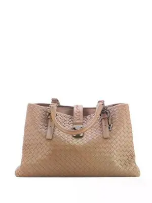 Bottega Veneta Intrecciato Nappa Roma Medium Tote Bag - Brown