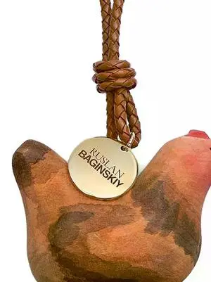 Ruslan Baginskiy Hen Hand-carved Bag Charm