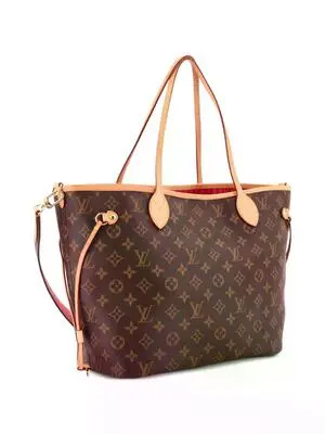 LOUIS VUITTON Neverfull Bandouliere Inside Out Monogram Canvas And Textile Mm Tote Bag - Brown