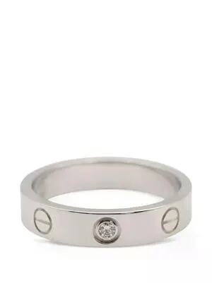 Cartier Mini Love Diamond Ring - Silver