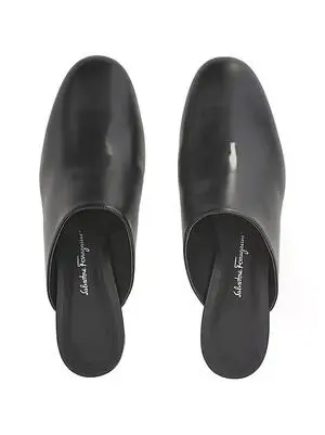 FERRAGAMO Sculptural-heel Leather Mules