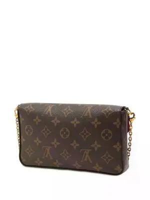 LOUIS VUITTON 2017 Monogram Pochette Felicie Crossbody Bag - Brown