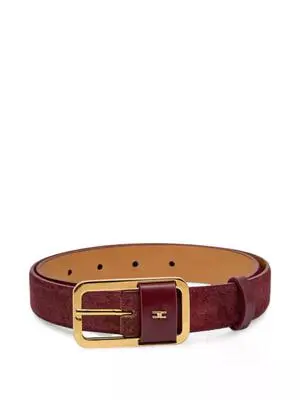 Elisabetta Franchi Suede-finish Logo-plaque Belt
