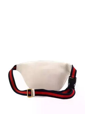 Gucci Logo Printed Leather Small Belt Bag - White