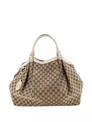 Gucci Sukey Gg Canvas With Leather Large Tote Bag