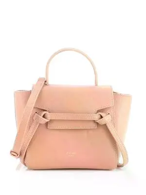 Celine Belt Bag Textured Leather Pico Shoulder Bag - Neutrals