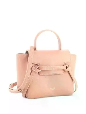 Celine Belt Bag Textured Leather Pico Shoulder Bag - Neutrals