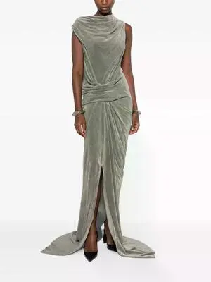 Rick Owens Draped Velvet Maxi Dress