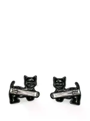 YVMIN Floral-print Cat-shaped Hair Clips