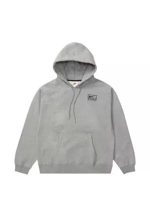 Nike Logo-embroidered Drawstring Hoodie - Grey