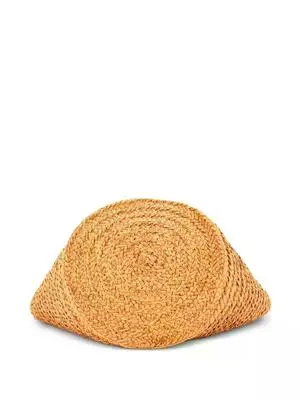 Saint Laurent Panier Basket Shopper Raffia Bucket Bag - Brown