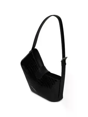 Karl Lagerfeld Karl Studio K/autograph Croc-effect Leather Shoulder Bag - Black