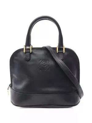 Loewe 2010-2026 Leather Anagram Dome Satchel - Black