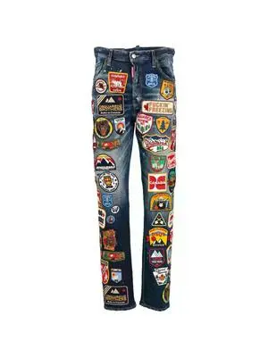 Dsquared2 Patch-detail Whiskered Jeans