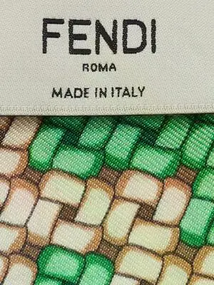 Fendi Trompe L'œil Logo Scarf