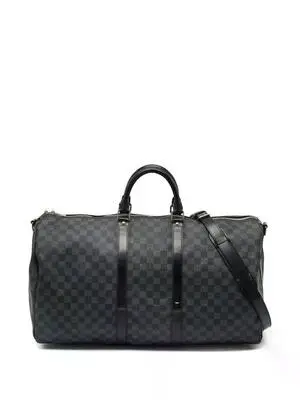 LOUIS VUITTON 55 Keepall Bandoulière Damier Graphite Holdall