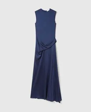 Stella McCartney Draped Satin Gown - Navy