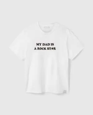 Stella McCartney My Dad Is A Rockstar' Slogan T-shirt - White