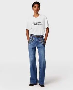 Stella McCartney My Dad Is A Rockstar' Slogan T-shirt