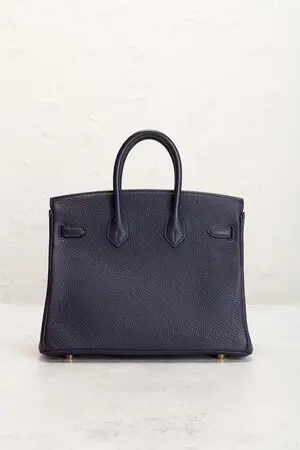 Hermès Togo Birkin 25 Handbag In Black