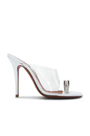 Amina Muaddi Justine 105 Slipper Mule - White