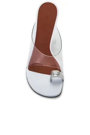 Amina Muaddi Justine 105 Slipper Mule - White