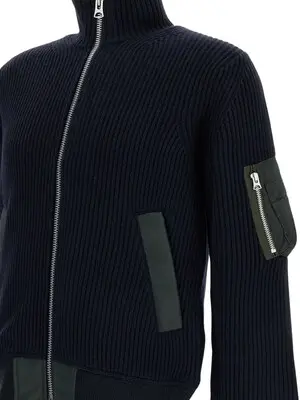Sacai Ribbed Knit Jacket