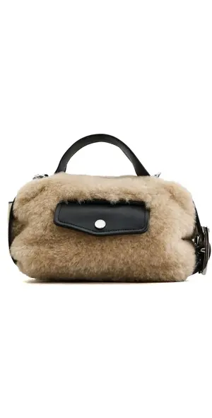 Simone Rocha Mini Faux Fur Biker Belt Bag - Blonde