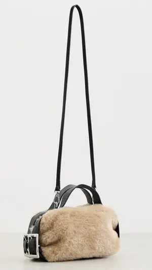 Simone Rocha Mini Faux Fur Biker Belt Bag