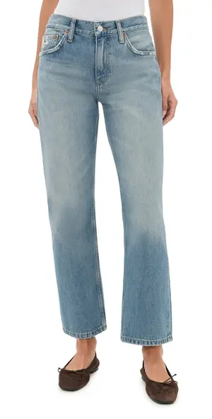 RE/DONE Blondie Straight Jeans - Worn Blue