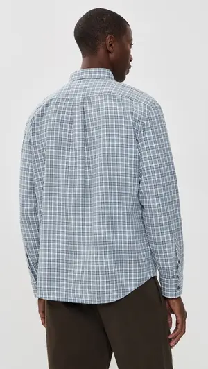 Billy Reid Twill Plaid Hutcheson Sport Shirt