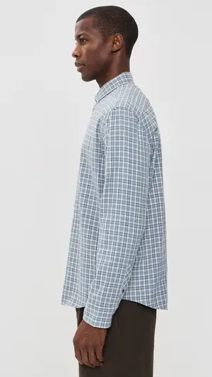 Billy Reid Twill Plaid Hutcheson Sport Shirt