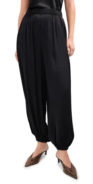 LE BOP Hunter Satin Balloon Pants - Black