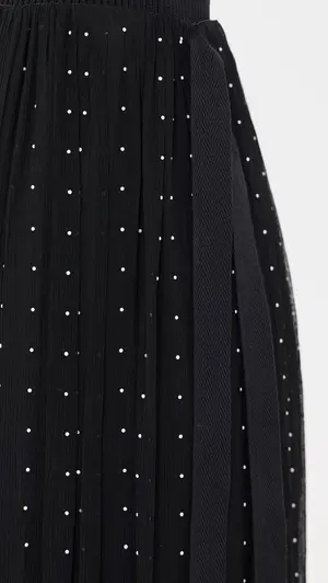 Vince Heat Set Dot Gathered Skirt