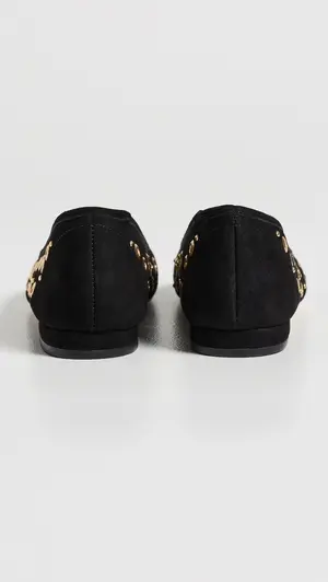 Cinq À Sept Ivy Mixed Hardware Ballet Flats