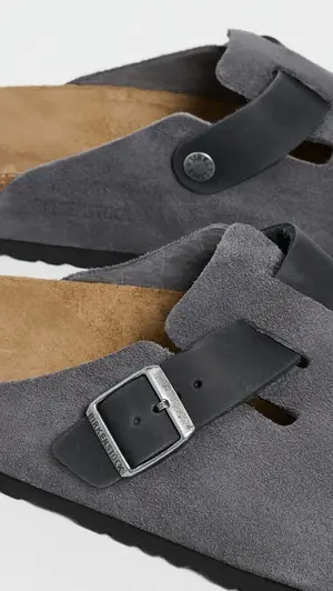 BIRKENSTOCK Boston Clogs - Charcoal