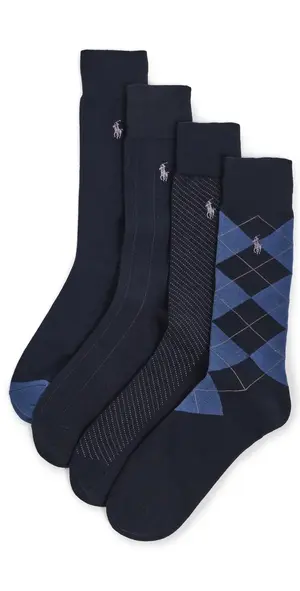 Polo Ralph Lauren Classic Multi Slack Sock 4 Pack - Navy