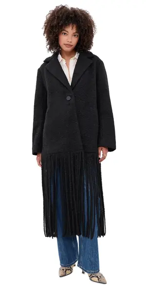 SIMONMILLER Vero Fringe Coat - Black
